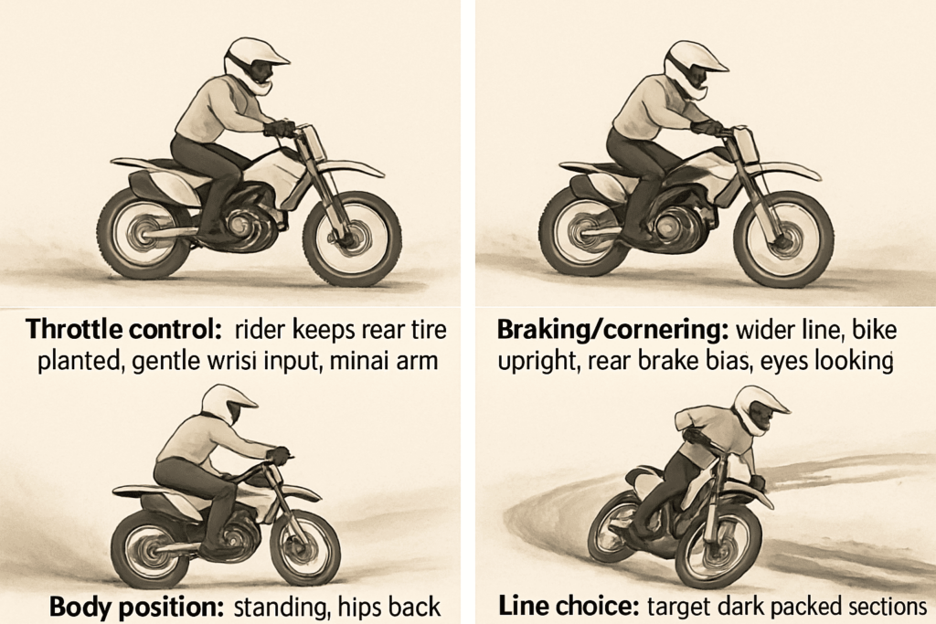 Como andar de moto na lama